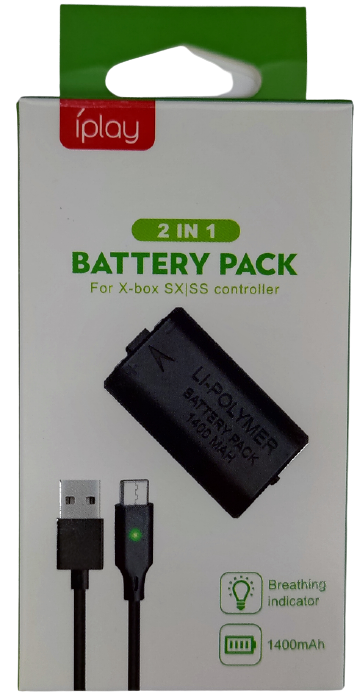 XBOX ONE Аккумулятор 1000 mAh + кабель для джойстика, черный купить за ...